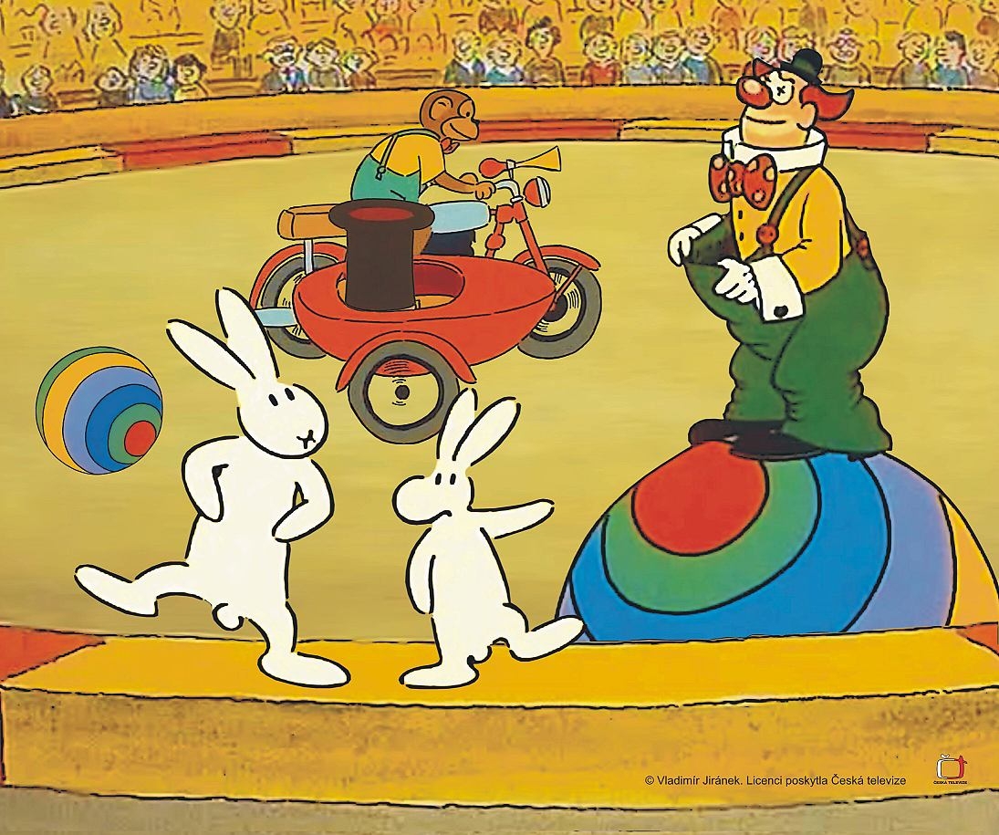 Dětské pohádkové svítící tapetky Bob a Bobek, králíci z klobouku