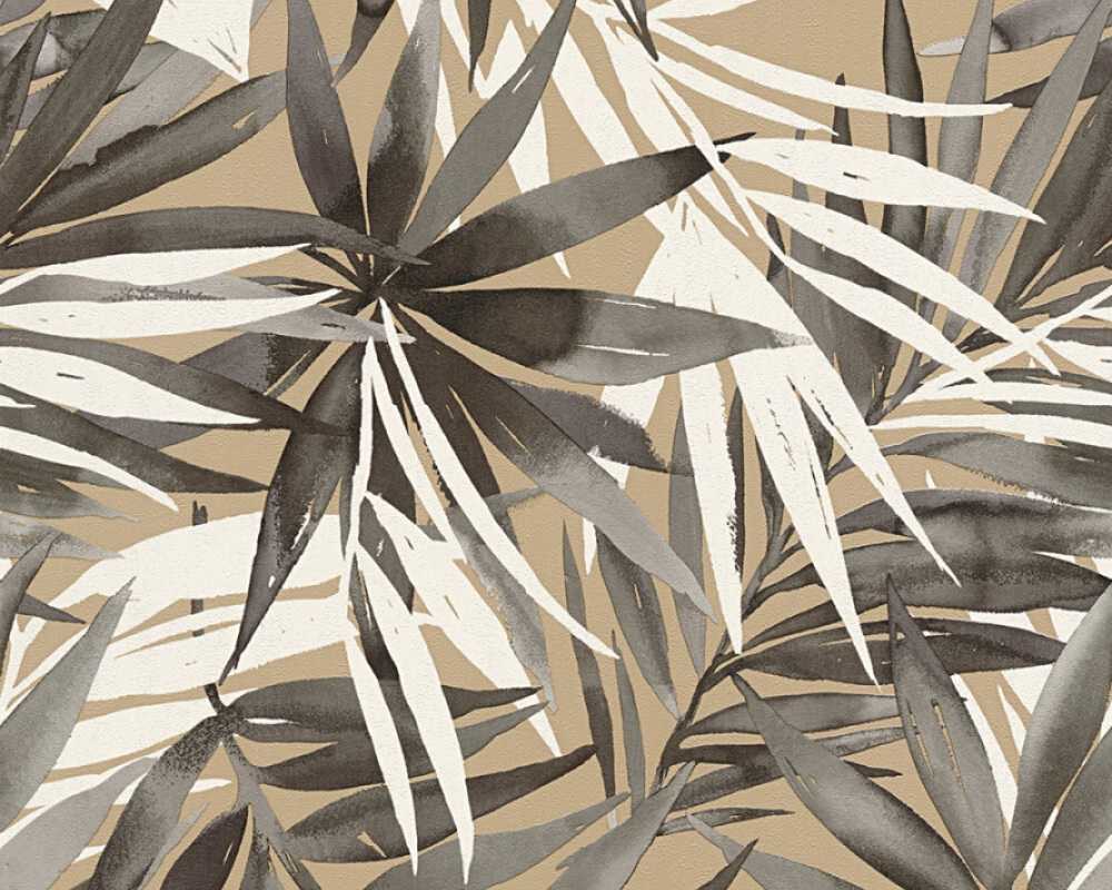 Moderní tapety Desing Jungle, hnědé palmové listy, www.e-color.cz