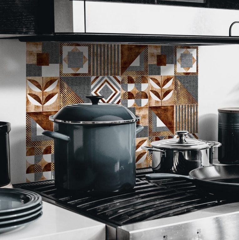 Samolepící kuchyňský panel Pískové obkladačky, SAND TILES, 67278